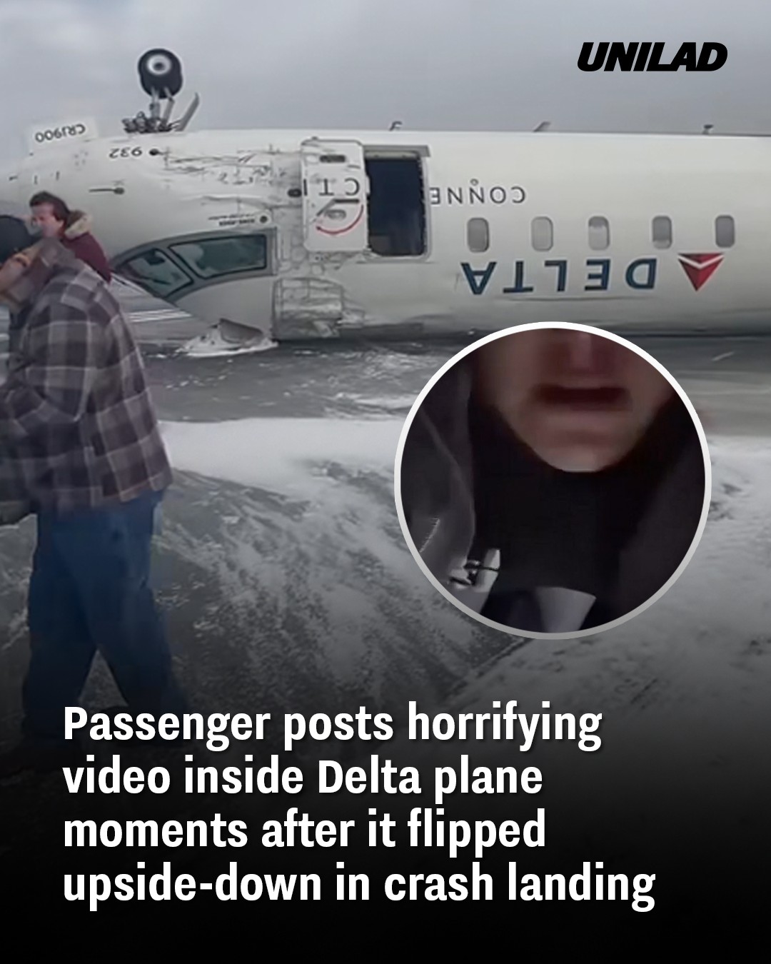 Passenger posts horrifying video of inside Delta plane moments after it ...